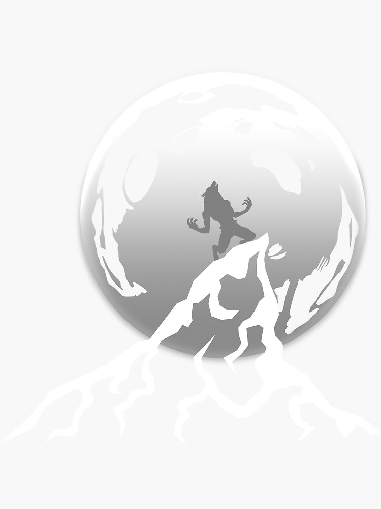 "werewolf by night" Sticker for Sale by javibuart | Redbubble