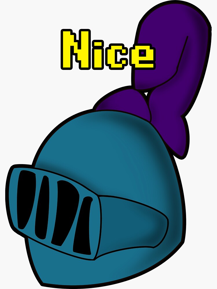 "Nice Rune Full Helm Meme OSRS Old School 2007 Funny Gift" Sticker for ...