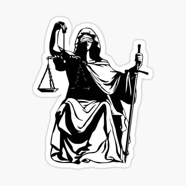 "Blind justice" Sticker for Sale by Ulfenborg | Redbubble