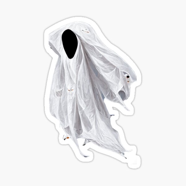 "Flying halloween ghost" Sticker for Sale by Zaaabinski | Redbubble