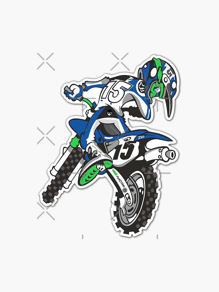 "Motocross rider | Punk'D Moto " Sticker for Sale by PunkDMoto | Redbubble
