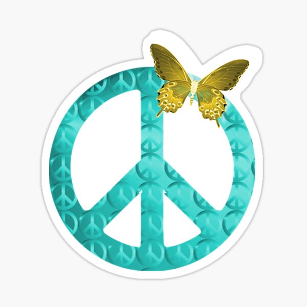"World Peace Sign Vibrant Art Graffiti" Sticker for Sale by ...