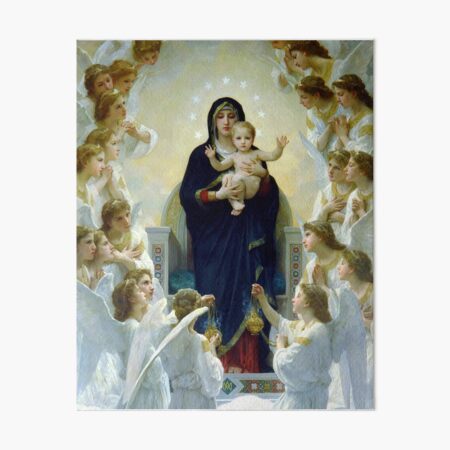 "Regina Angelorum by William Adolphe Bouguereau" Art Board Print for ...