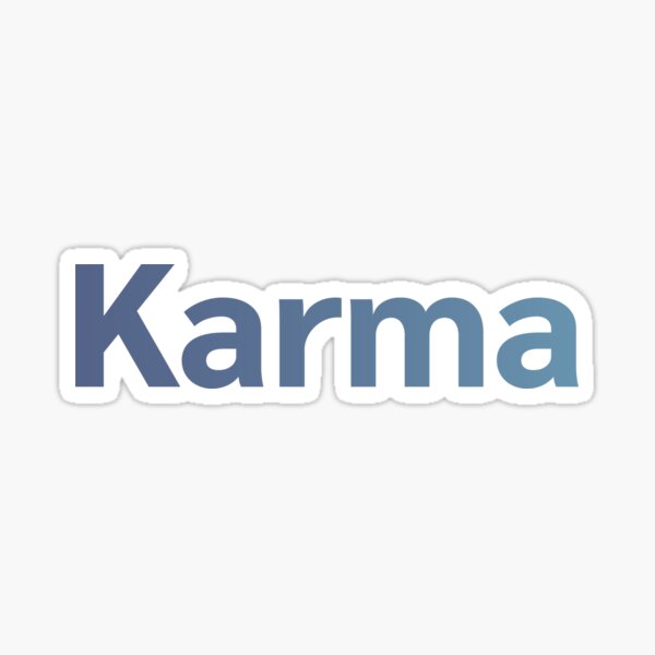 "Karma" Sticker for Sale by lucerolh | Redbubble