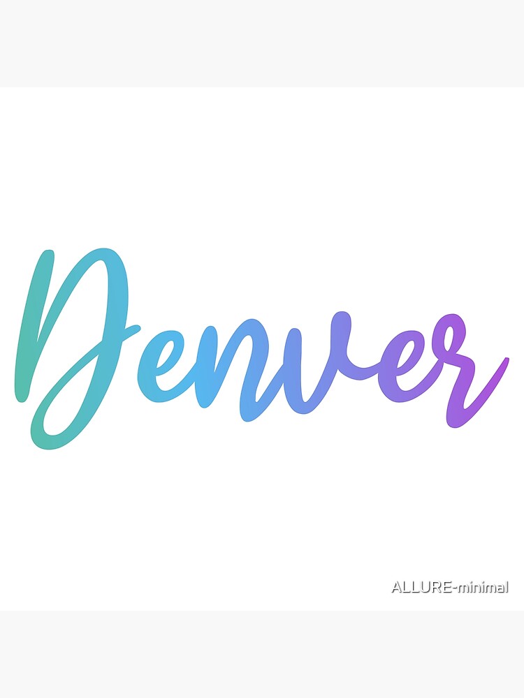 "Denver Colorado - rainbow name of city - American city" Poster for ...