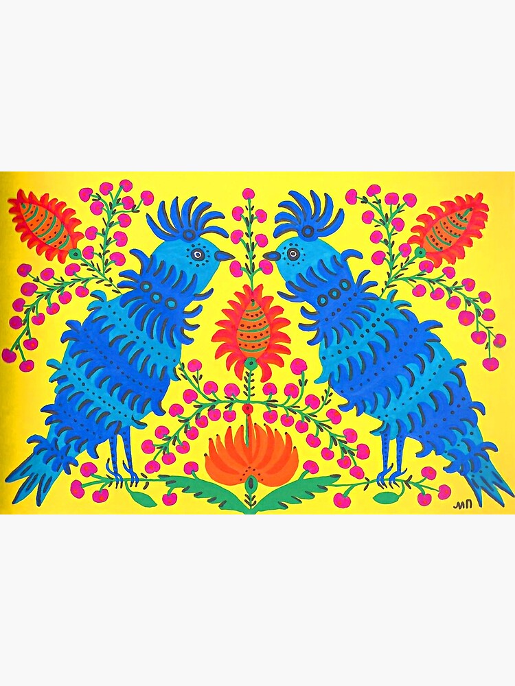 "Maria Prymachenko Two Kites Art Print 1982 Ukrainian Folk Art Painter ...
