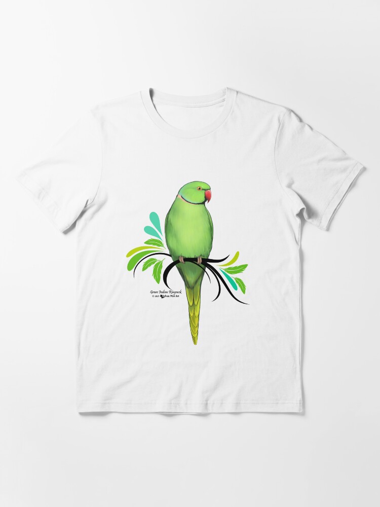 "Green Indian Ringneck Parrot" T-shirt for Sale by sylvanmist ...