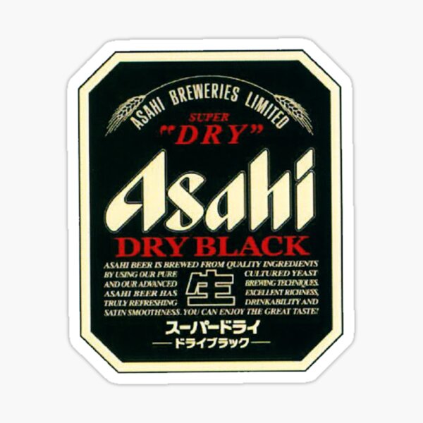 "Top Liked Classy Asahi Dry Black Essential Design" Sticker for Sale by ...