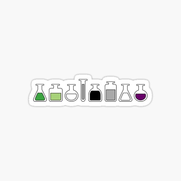 Subtle Aroace Pride Potions Green And Purple Flag Sticker For Sale