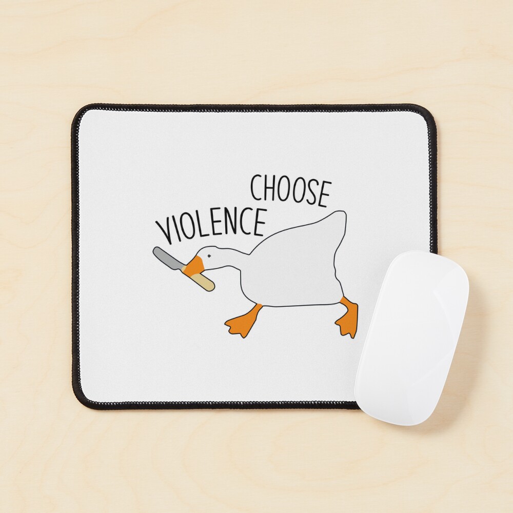"goose with knife, Choose Violence, Funny Quote Goose" Sticker for Sale ...