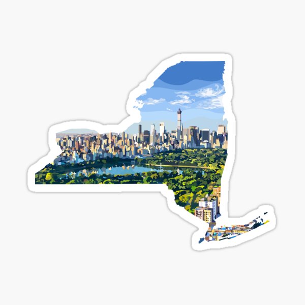 "new york state" Sticker for Sale by erin-melanie | Redbubble