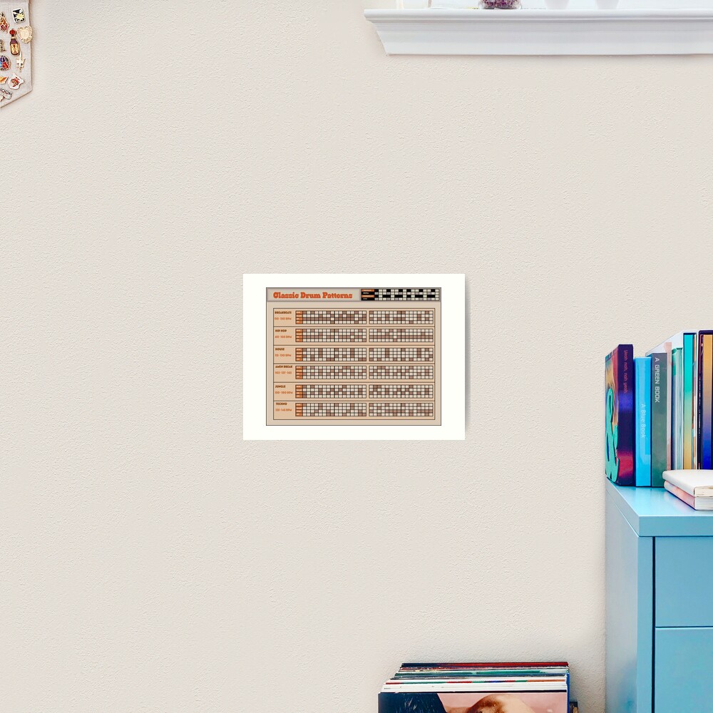 "Classic Drum Patterns V2" Poster by vincentdavigo | Redbubble
