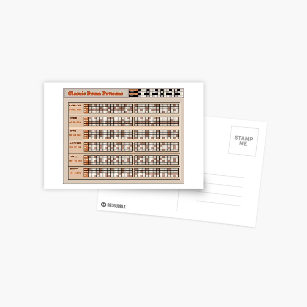 "Classic Drum Patterns V2" Poster by vincentdavigo | Redbubble