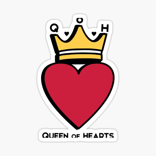 "qoh queen of hearts" Sticker for Sale by Nanabnoam22 | Redbubble