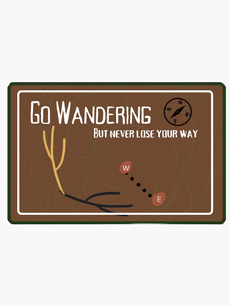 "Go Wandering Survival Sticker" Sticker for Sale by aubree3100 | Redbubble