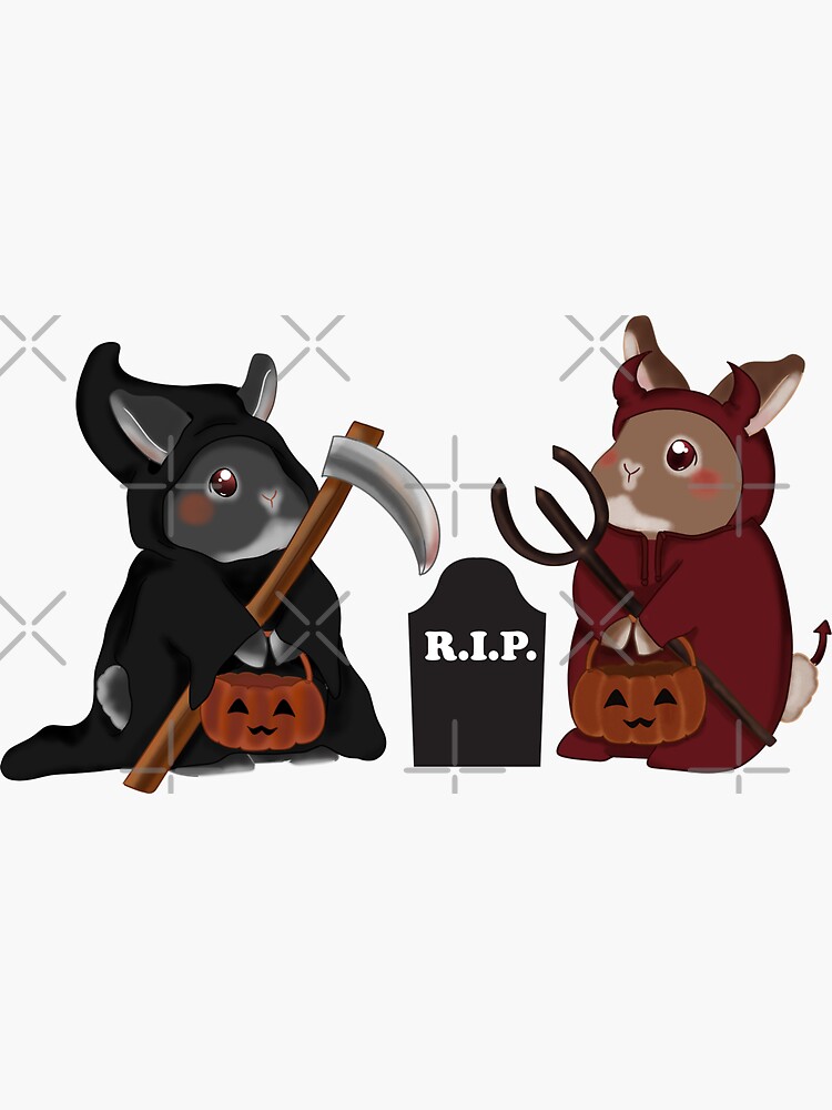 "RIP Grim Reaper and Devil Bunny _ Bunniesmee Halloween Edition ...