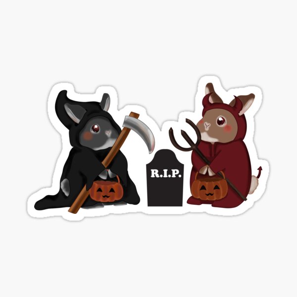 "RIP Grim Reaper and Devil Bunny _ Bunniesmee Halloween Edition ...