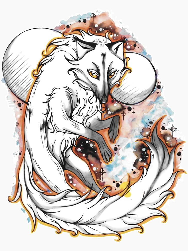 "Galaxy Fox/ Space Fox" Sticker for Sale by IgnisPectusArt | Redbubble