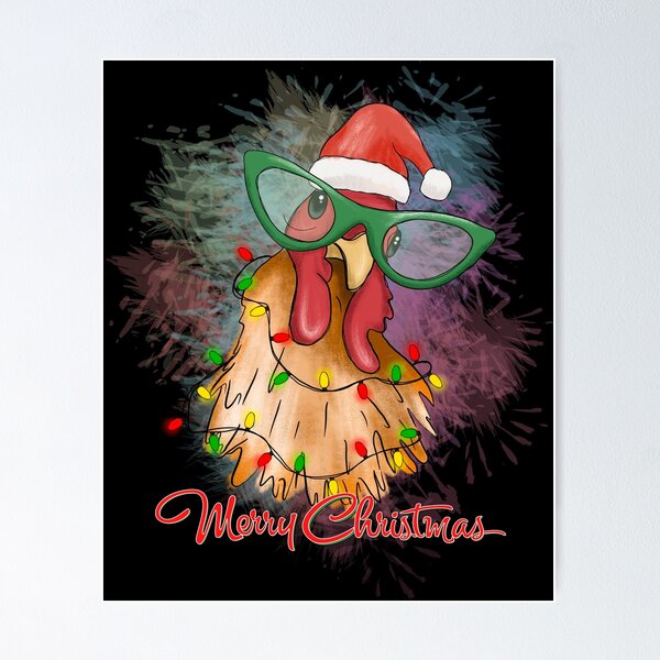 "Merry Chickens Funny Gifts for Christmas" Poster for Sale by TajfunX ...