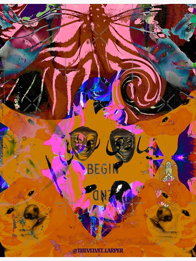 "Trippy Psychedelic Shiba Inu Cheems Carnival Core" Art Print for Sale ...