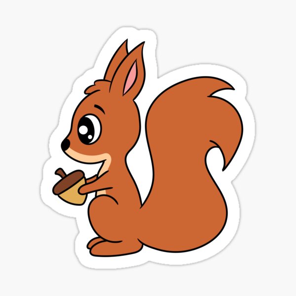 "kawaii squirrel" Sticker for Sale by Raymi03 | Redbubble