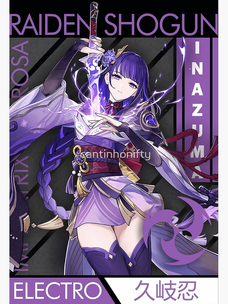 "Raiden Shogun - Genshin Impact" Poster for Sale by cantinhonifty | Redbubble