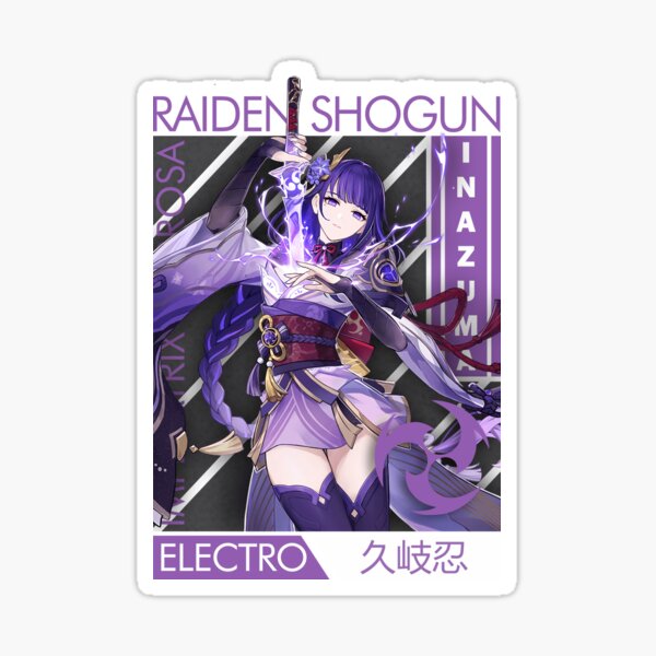 "Raiden Shogun - Genshin Impact" Sticker for Sale by cantinhonifty ...