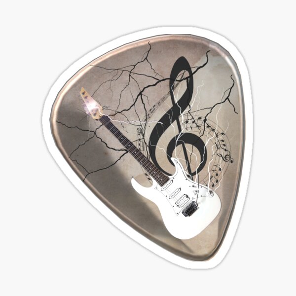 "Music Note Guitar Pick " Sticker for Sale by TjsDesignsnMore | Redbubble