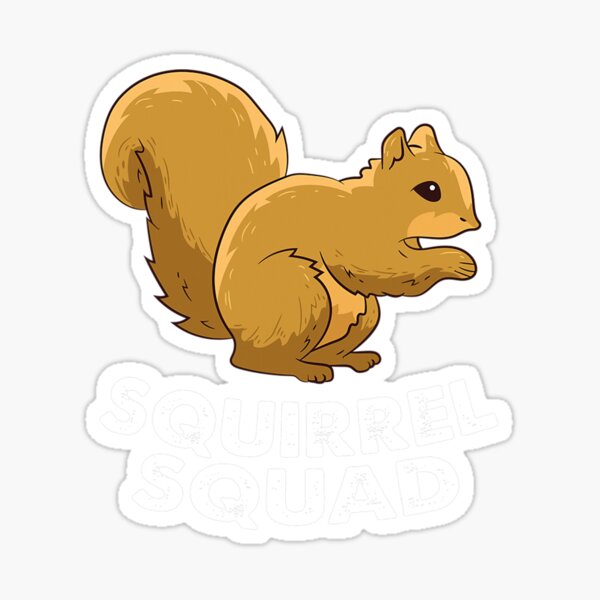 "Squirrel Squad Team Squirrel Funny Squirrel Lover" Sticker for Sale by ...