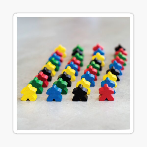 "Set of Meeple Art for Board Game Lovers" Sticker for Sale by BeamGeeks ...