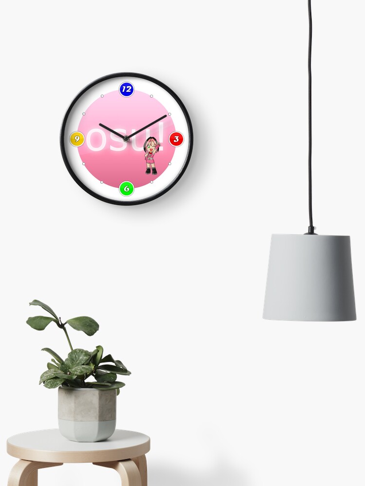 "osu! clock" Clock for Sale by Adobee | Redbubble