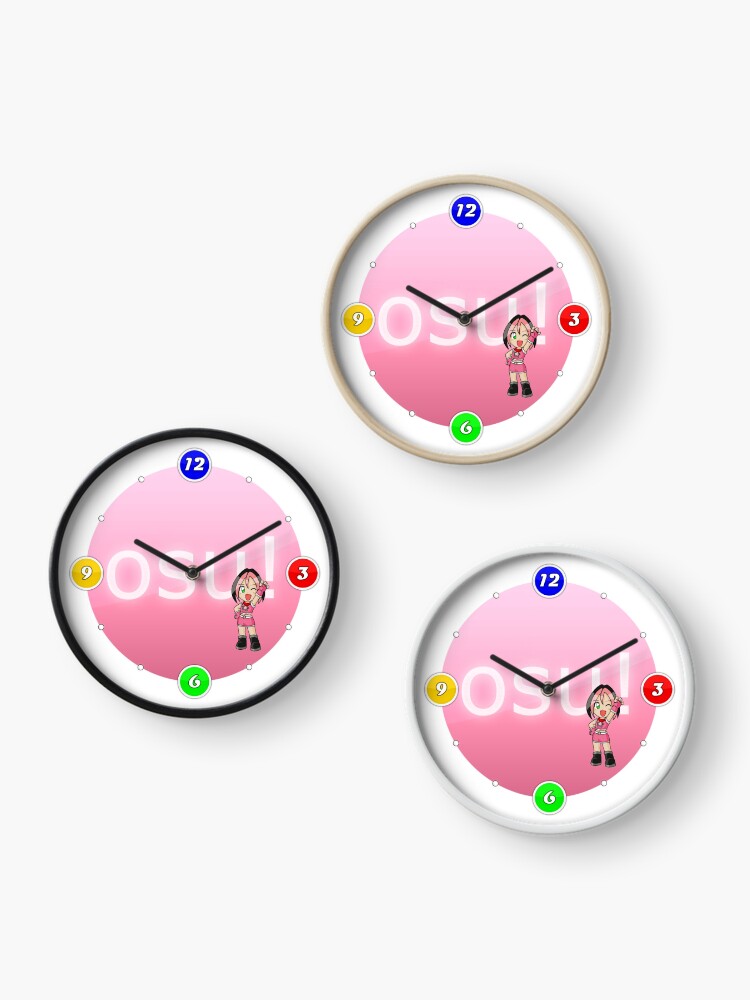 "osu! clock" Clock for Sale by Adobee | Redbubble