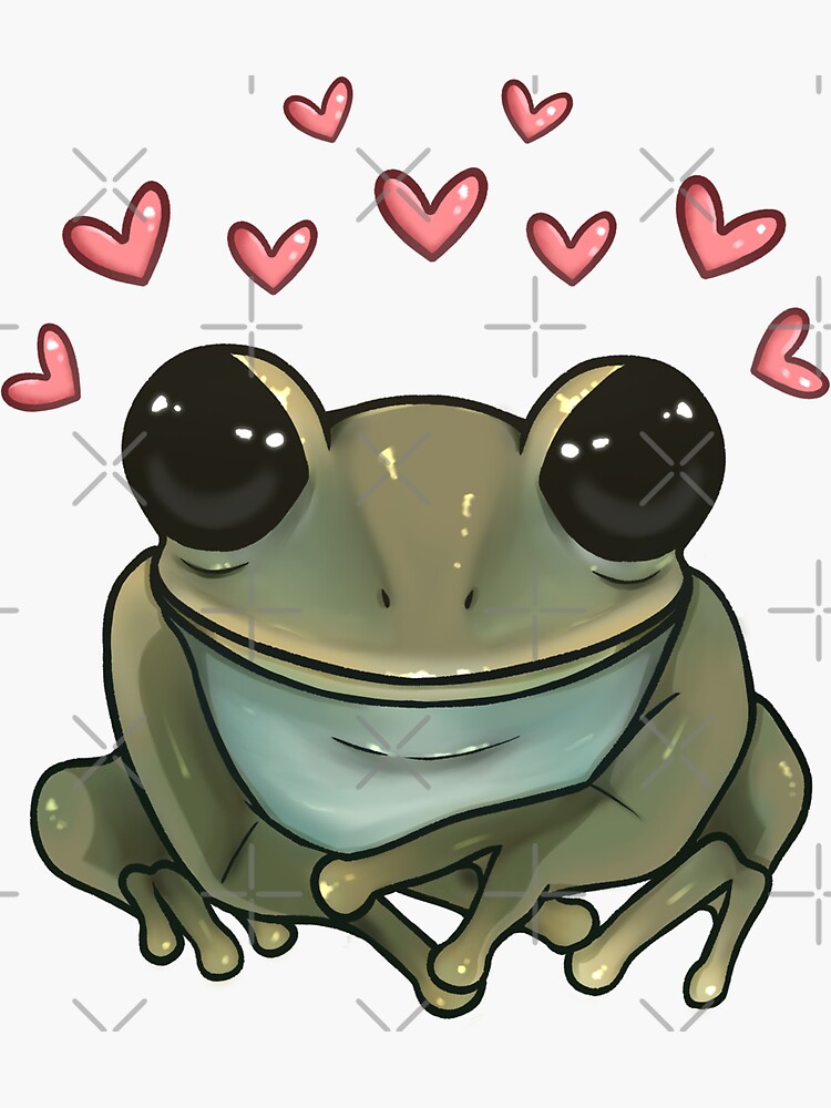 "Heart Frog" Sticker for Sale by shayalvaz | Redbubble