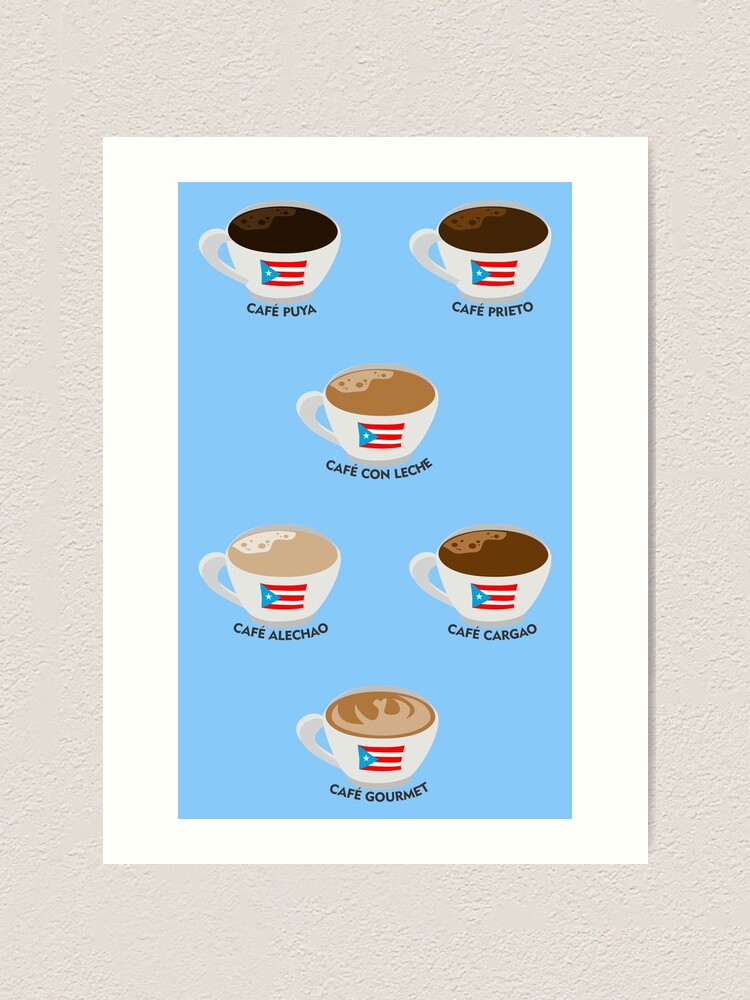 "Puerto Rican Coffee Boricua Flag Cafe con Leche Puya Prieto Alechao ...