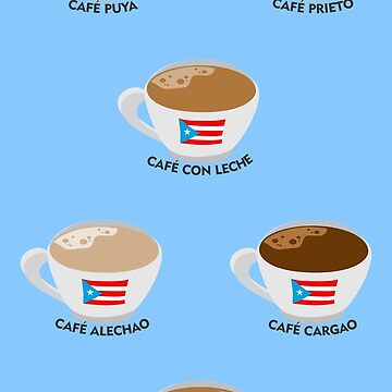 "Puerto Rican Coffee Boricua Flag Cafe con Leche Puya Prieto Alechao ...