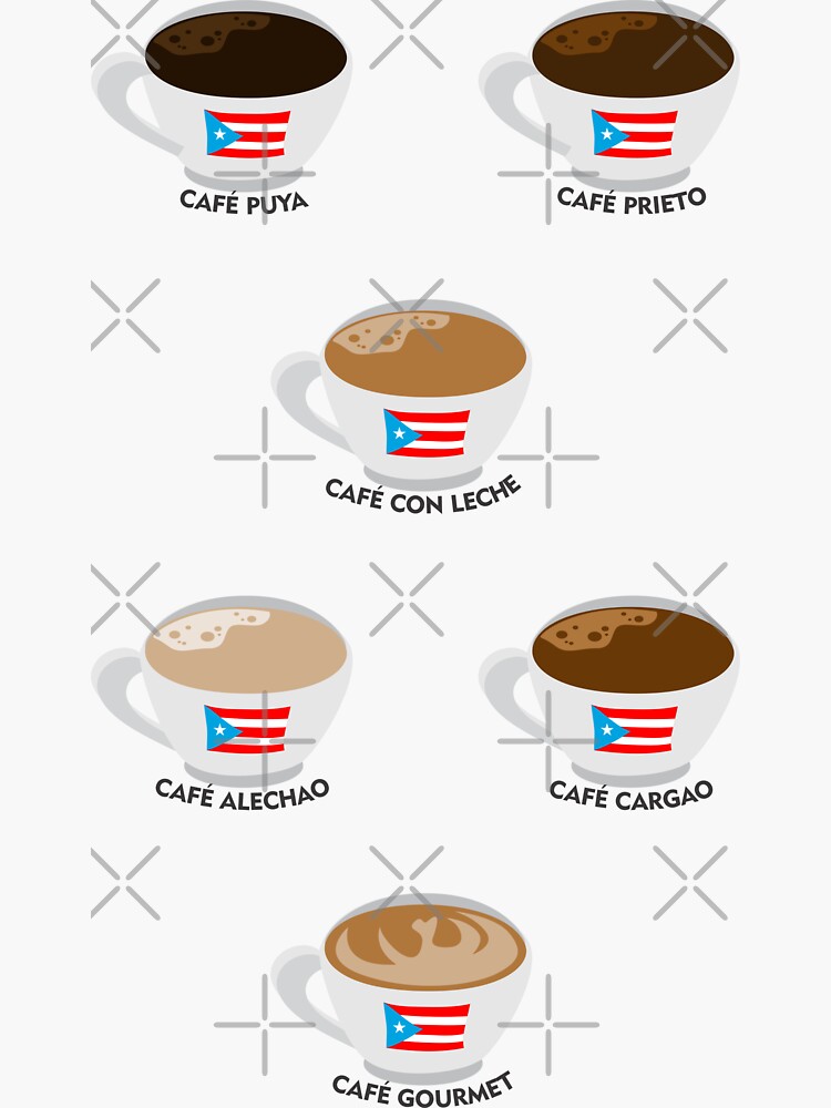 "Puerto Rican Coffee Boricua Flag Cafe con Leche Puya Prieto Alechao ...