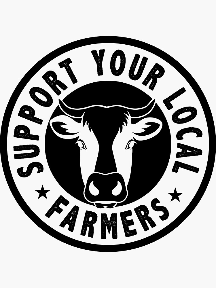 "Support your local farmers" Sticker for Sale by adnanhamad | Redbubble