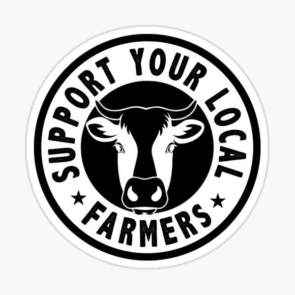"Support your local farmers" Sticker for Sale by adnanhamad | Redbubble