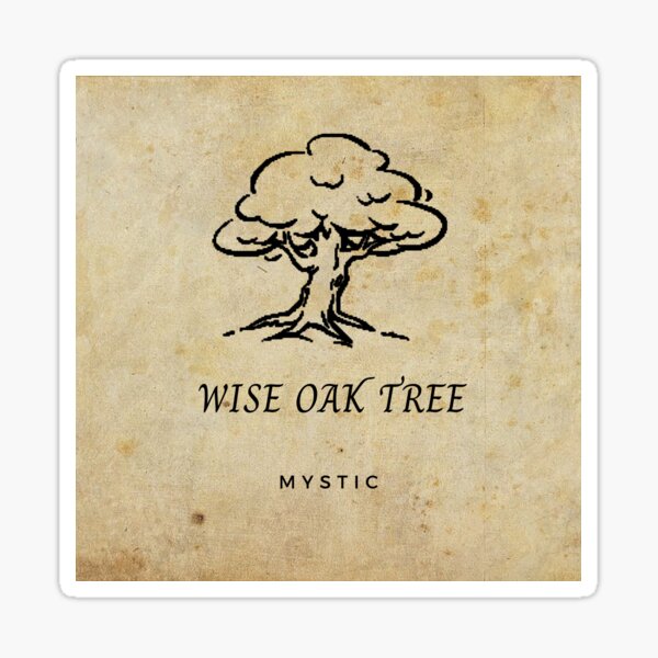 "Wise Oak Tree" Sticker for Sale by Risayahajiwari | Redbubble