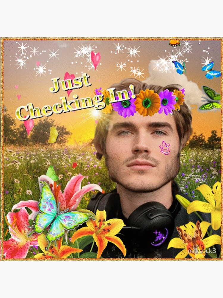 "Jschlatt Just Checking In Gif Still" Poster for Sale by milksock3 ...