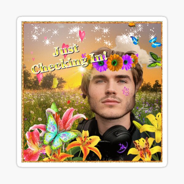 "Jschlatt Just Checking In Gif Still" Sticker for Sale by milksock3 ...