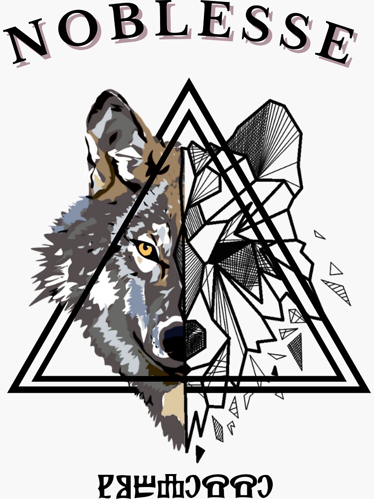 "Diamond wolf split face black" Sticker for Sale by HrisBo | Redbubble