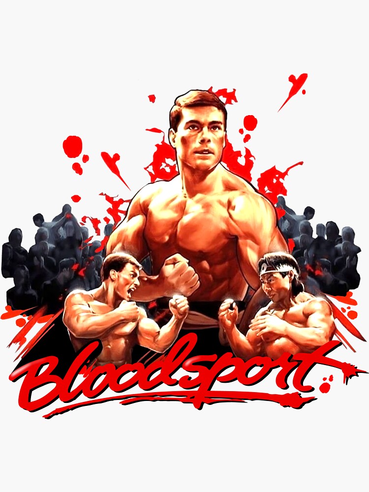 Pegatina «Deporte Sangriento - Contacto Sangriento - Bloodsport - Retro ...