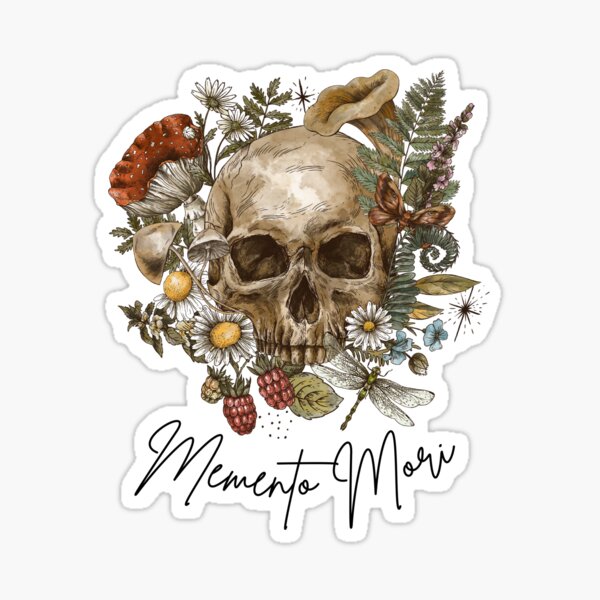 "Skull "Memento Mori" Design 2" Sticker for Sale by DesignByAvery ...