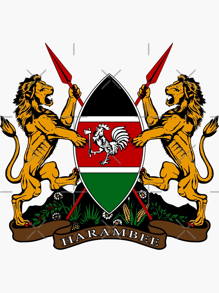 "Coat of arms of Kenya" Sticker for Sale by mo91 | Redbubble