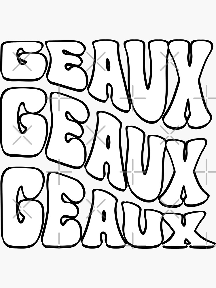"Geaux Geaux Geaux retro " Sticker for Sale by TipTopTapo | Redbubble