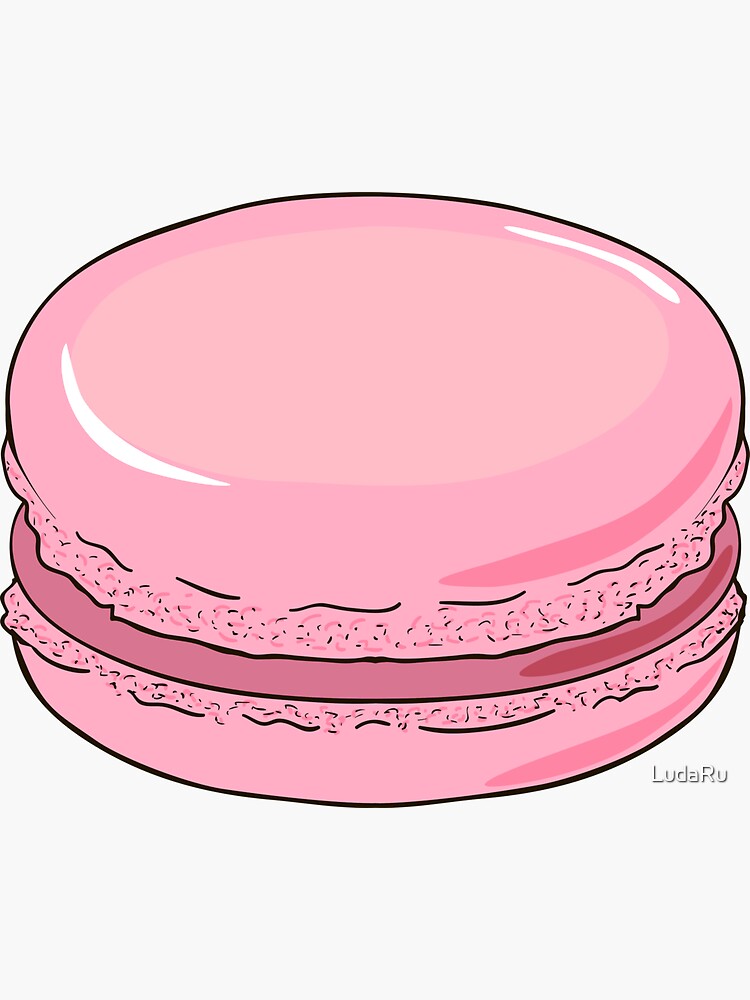 "Pink macaron" Sticker for Sale by LudaRu | Redbubble