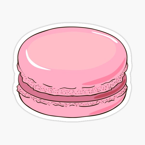 "Pink macaron" Sticker for Sale by LudaRu | Redbubble