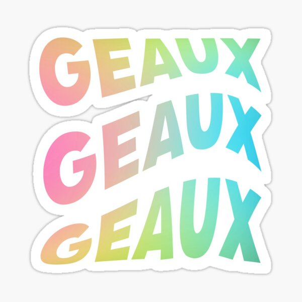 "Geaux Geaux Geaux retro " Sticker for Sale by TipTopTapo | Redbubble