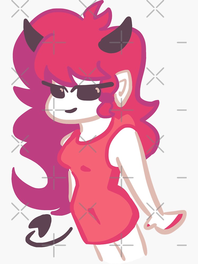 "FNF GF!" Sticker for Sale by Zeldorkle | Redbubble